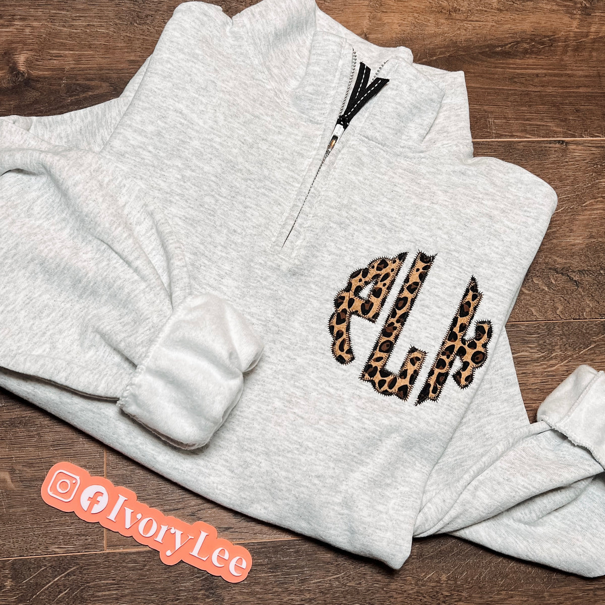 Ash/Leopard Quarter Zip – Ivory Lee Boutique